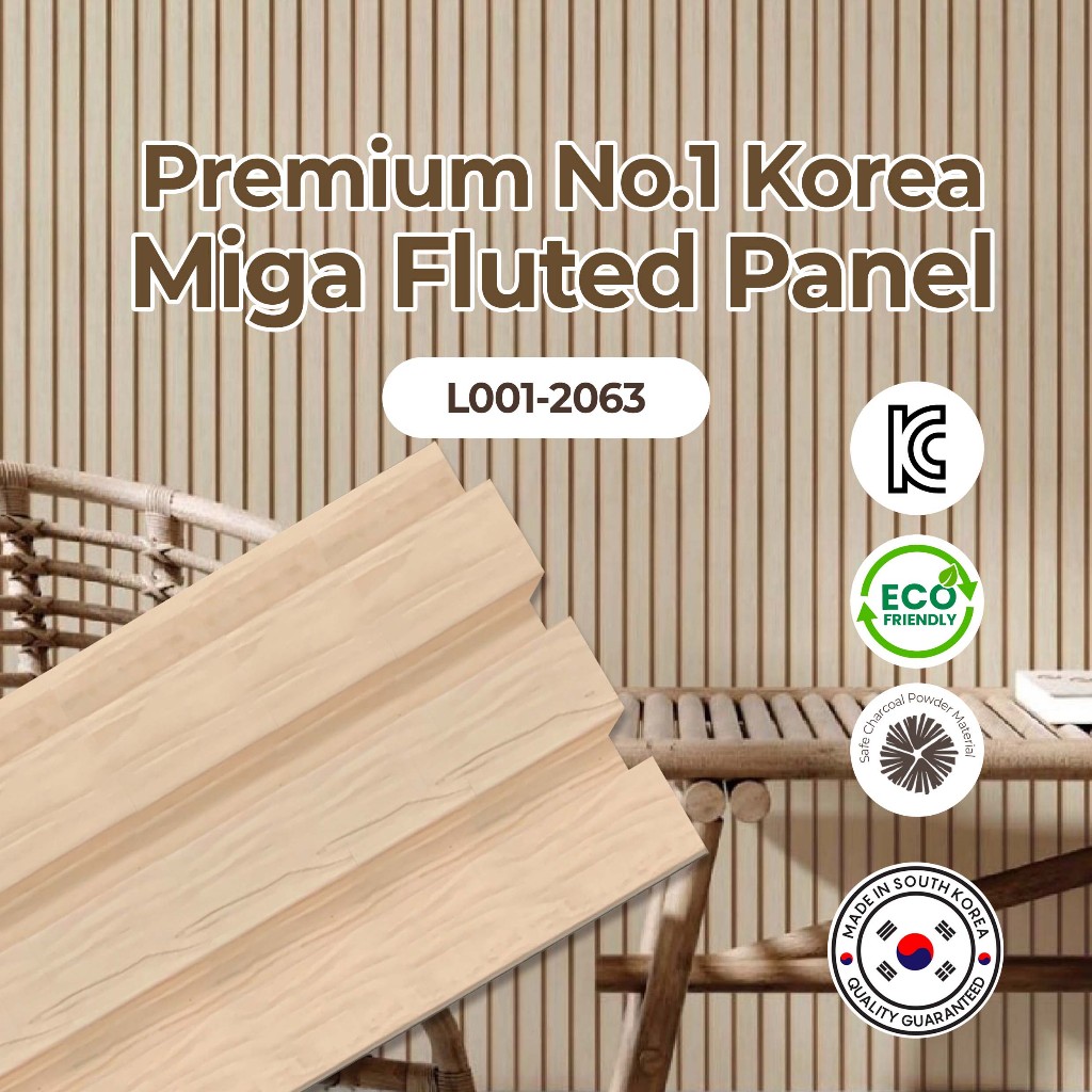 DEKOREA Miga Korean Louver Wall Panel Decoration Fluted Panel L001-2063 ...