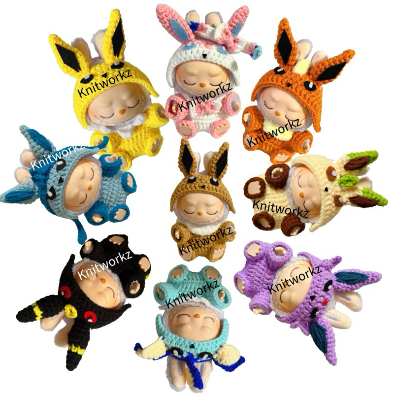 labubu v2 pokemon clothes/ labubu costume eeveelution | Shopee Singapore