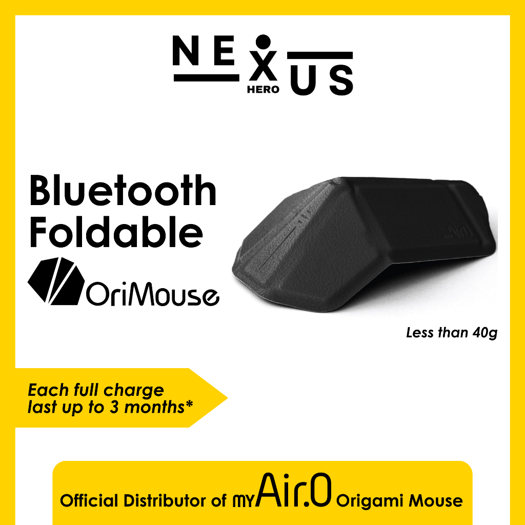 myAir.0 Bluetooth Foldable Origami Mouse in Cool Black | Shopee Singapore