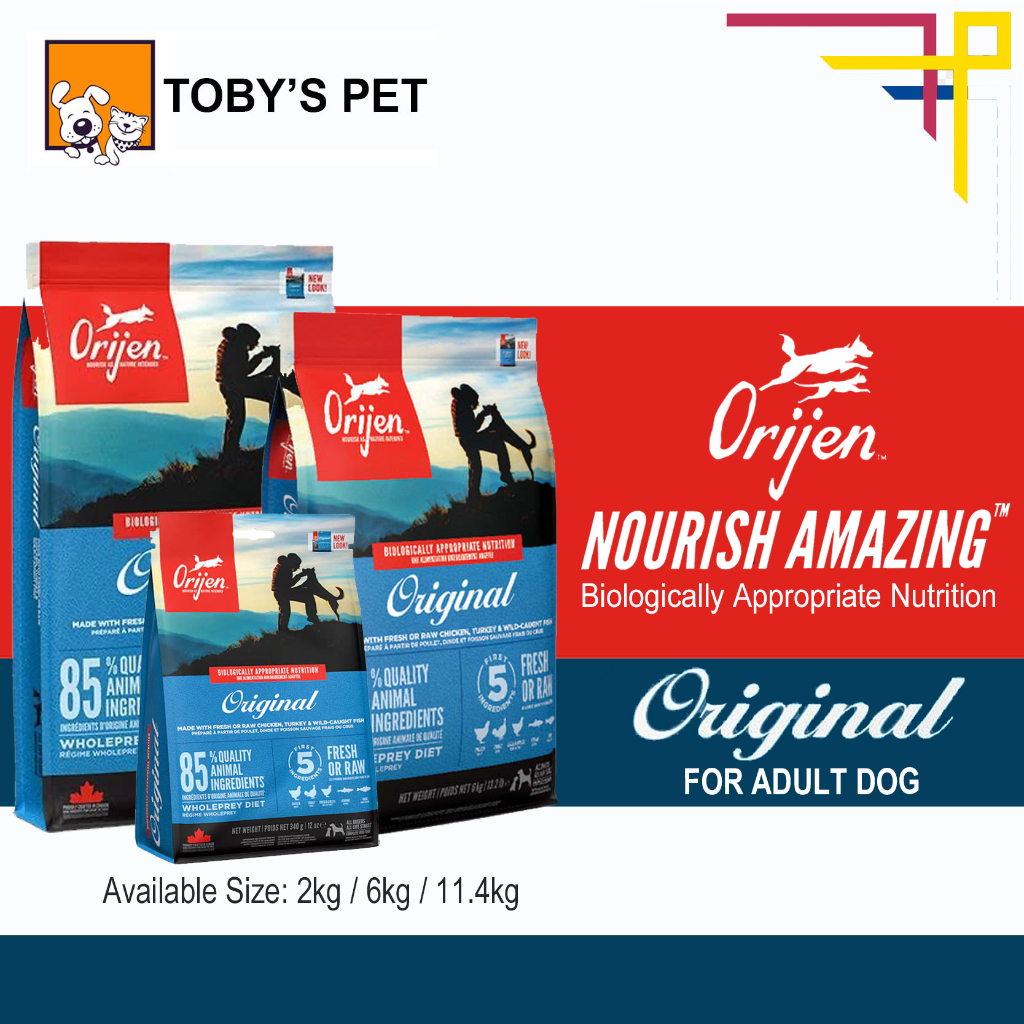 Orijen Original Dog - Available size: 2kg / 6kg / 11.4kg | Shopee Singapore