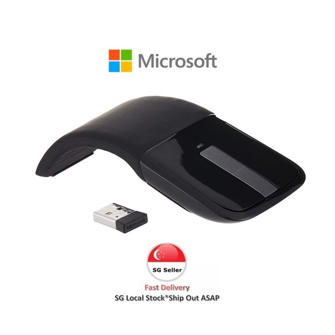Microsoft USB transmitter Arc Touch Mouse RVF-00054 Mice ( Dongle Version ) | Shopee Singapore