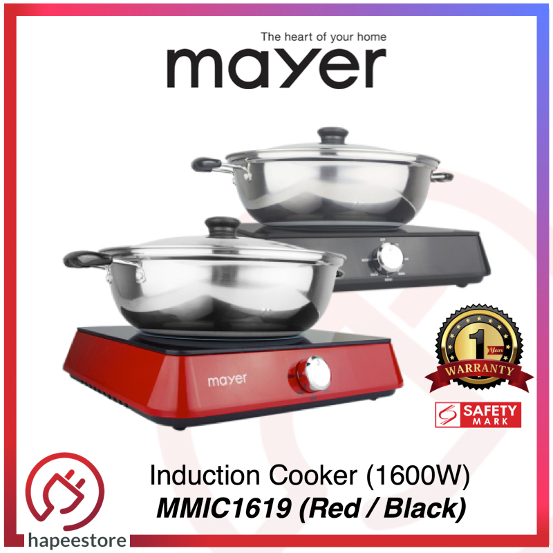 Mayer Induction Cooker MMIC1619 (Red / Black) - 1 Year Warranty ...