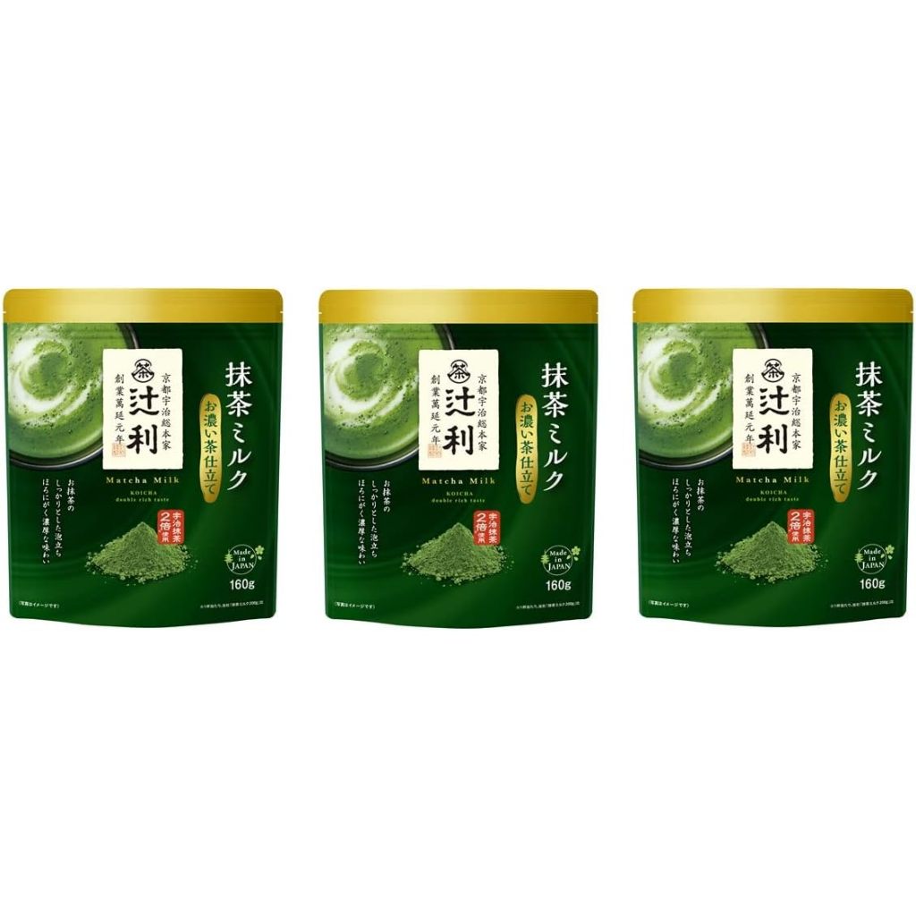 【DIRECT FROM JAPAN】Tsujiri Matcha Milk, Strong Tea Style, 160g x 3 bags ...