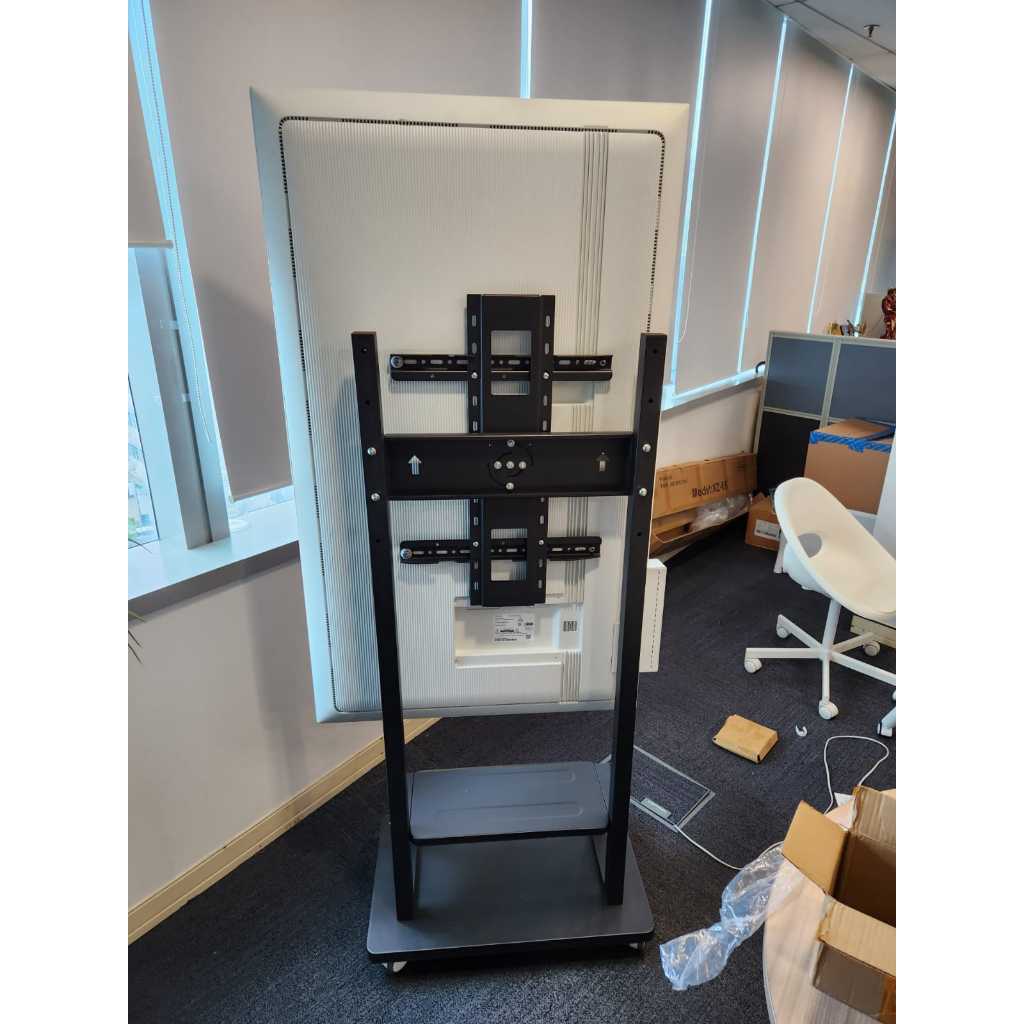 sg stock Rotate 180 TV floor stand up to 75inch mobile cart vertical ...