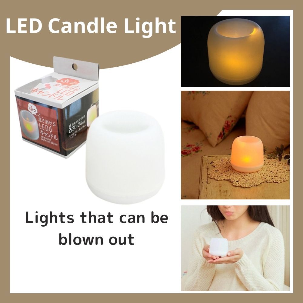 LED Candle Light. A light that can be extinguished by blowing on a ...