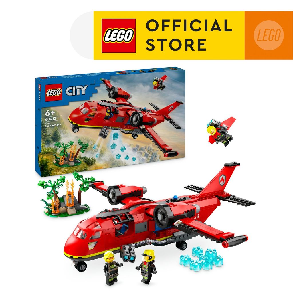 LEGO City 60413 Fire Rescue Plane Building Toy Set (478 Pieces ...