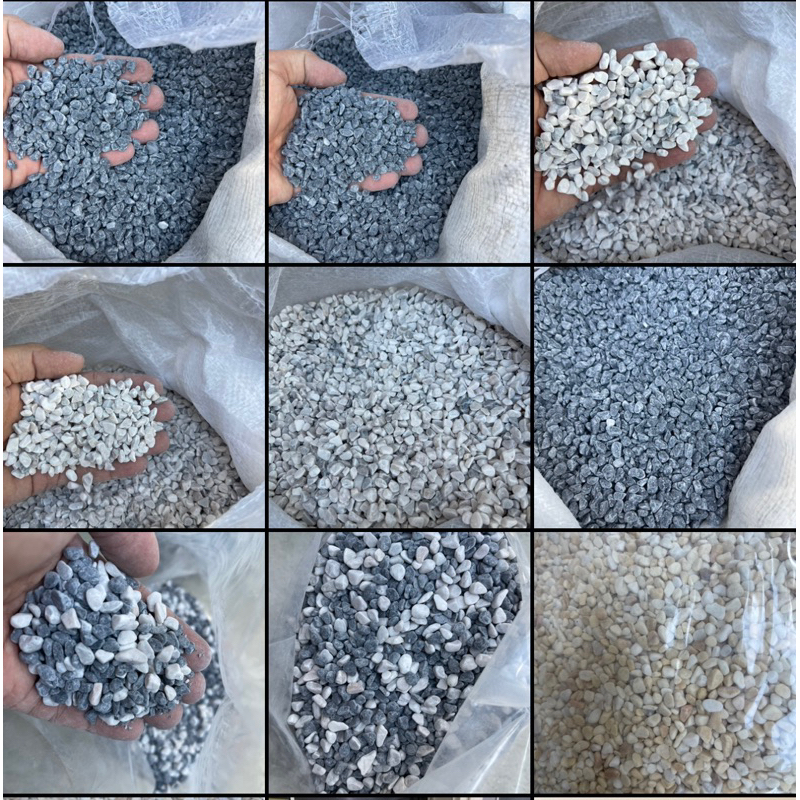 Pebble stone various type colour 4kg for pot garden aquarium decoration ...