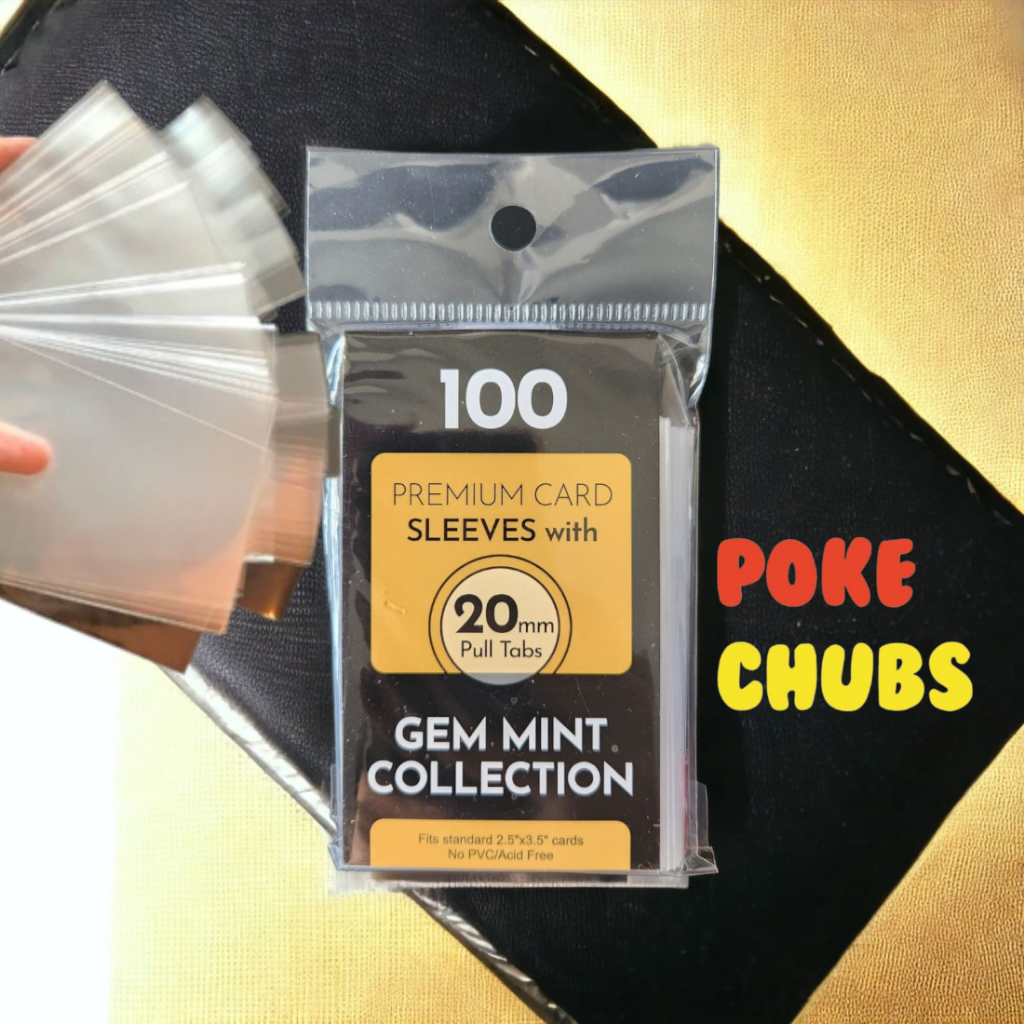 GEM MINT Easy Pull Tab Sleeves (100 Pieces per pack) Transparent ...