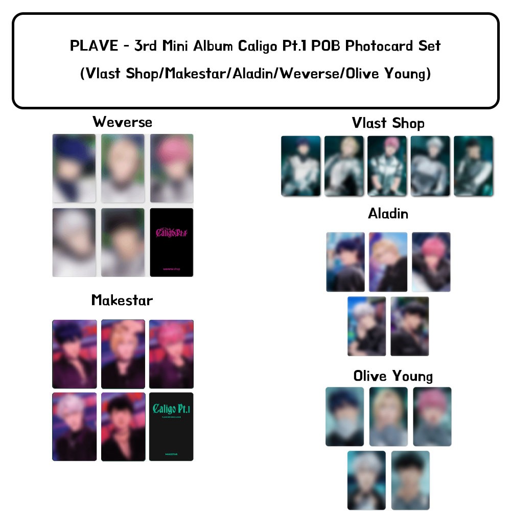 PLAVE - 3rd Mini Album Caligo Pt.1 Weverse Makestar Vlast Shop Olive ...
