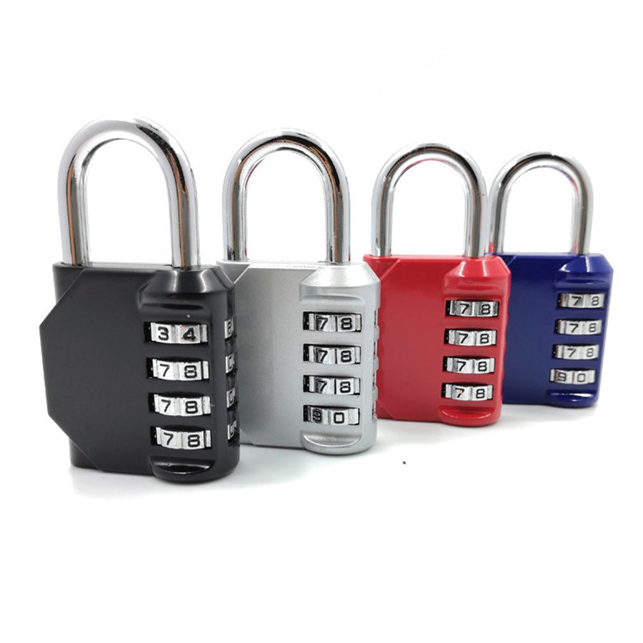 Combination Lock, 4 Digit Combination Padlock for School Gym Sports ...