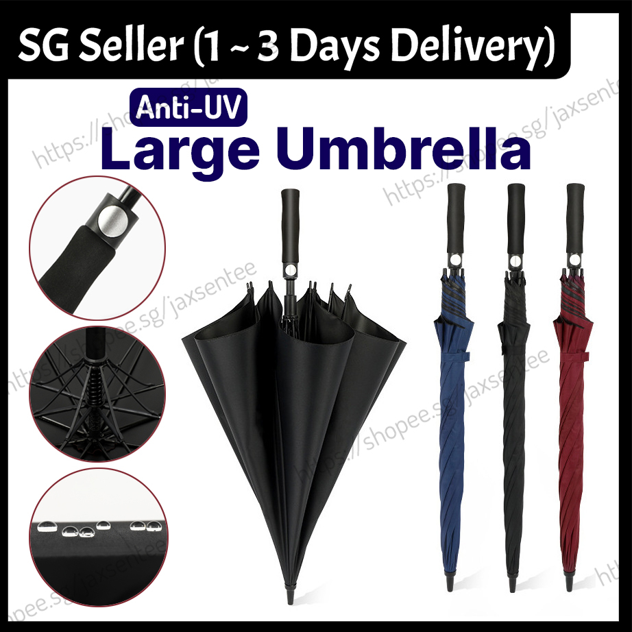 🔥New Arrival!!🔥 Large / Big Size Long Umbrella | Anti-Uv | Automatic ...