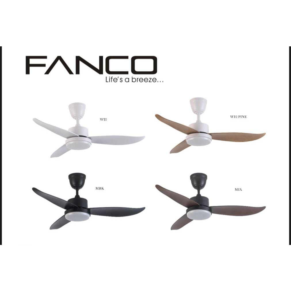 FANCO B-STAR DC Motor Ceiling Fan with 3 Tone LED Light | Shopee Singapore