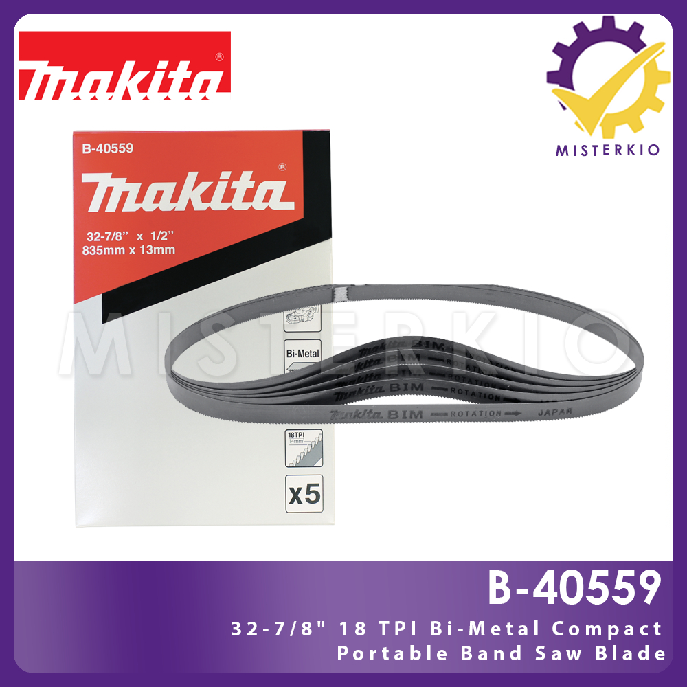 Makita B-40559 Bandsaw Blades 5PC/Pack 835MM X 13MM X 18TPI Suits ...