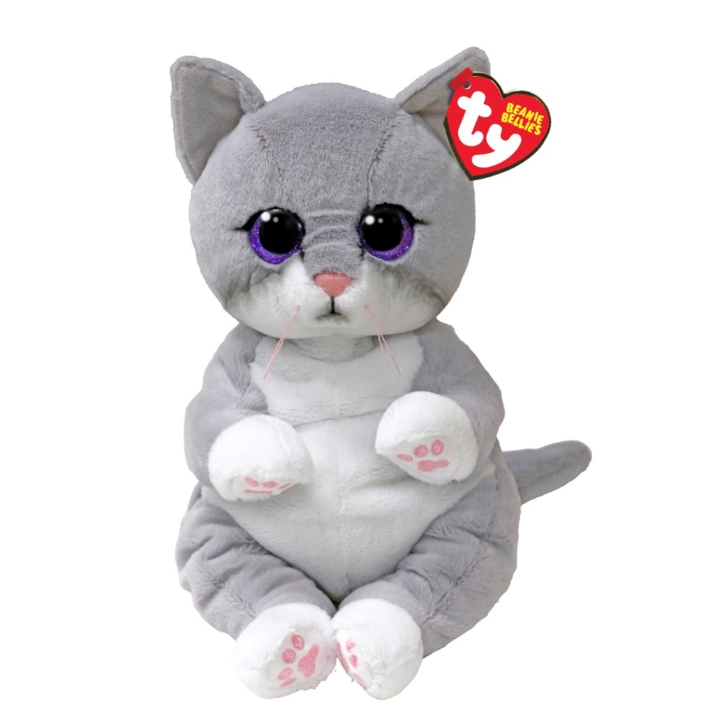 Ty Beanie Bellies - Medium Plush - Morgan the Grey Cat | Soft Toys For ...