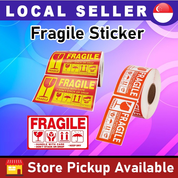 Fragile Label Sticker I Adhesive Sticker I Carton Box Sticker | Shopee ...