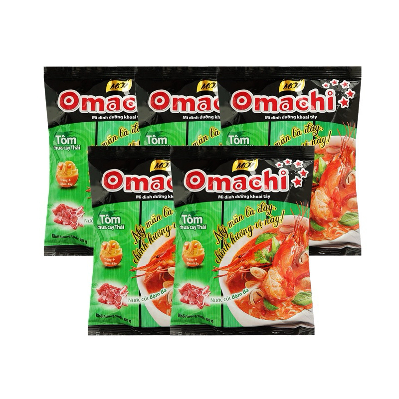 OMACHI TÔM CHUA CAY 5 GÓI * 80G-OMACHI SHRIMP Spicy Sour | Shopee Singapore