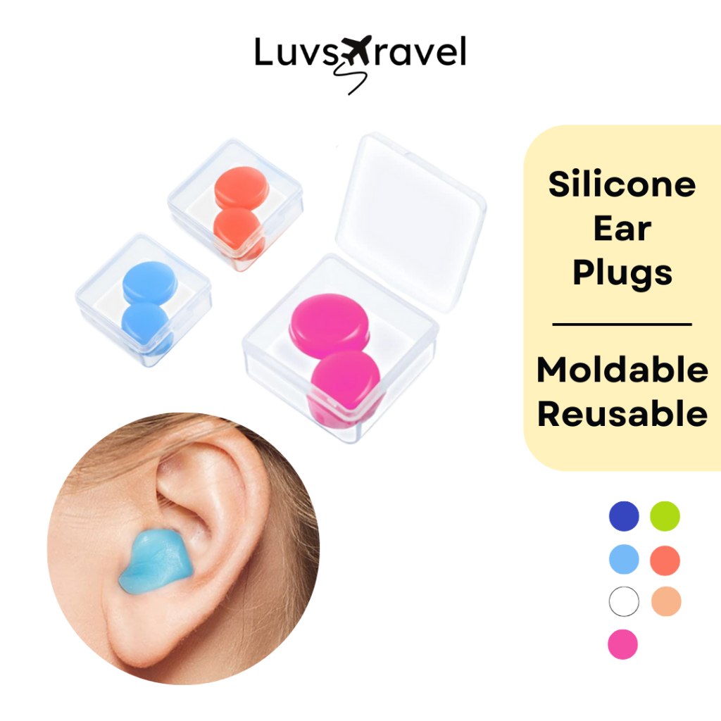 Silicone Ear Plug Earplugs for Sleeping - Reusable Moldable Noise ...
