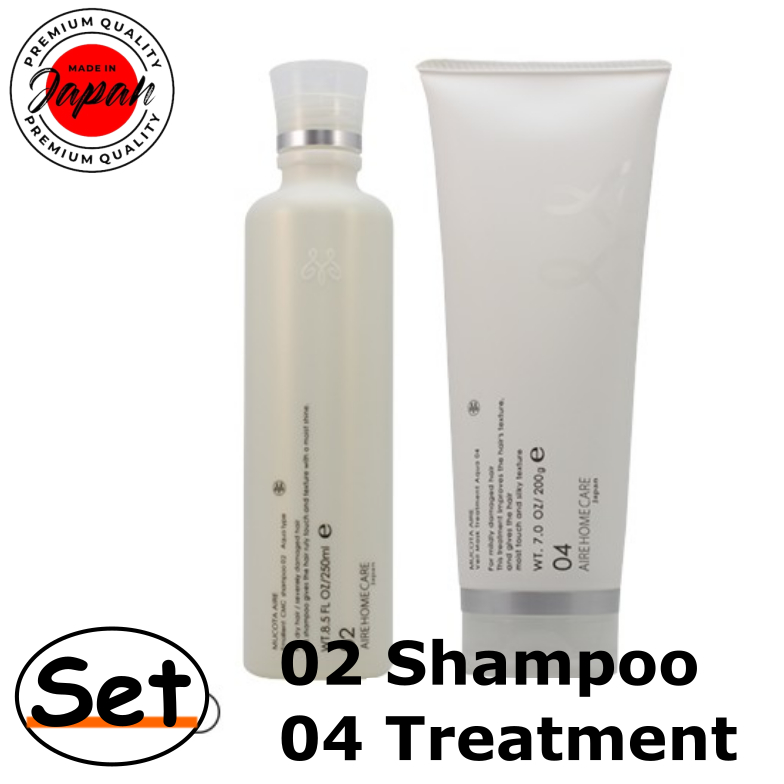 MUCOTA ADLLURA AIRE [02 Shampoo 250ml / 04 Treatment200g] (2 piece set) hair salon use 100% ...