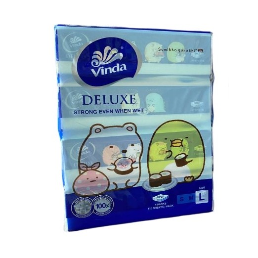 Vinda Deluxe Sumikko Gurashi Facial Tissue L (4 x 110 sheets) | Shopee ...