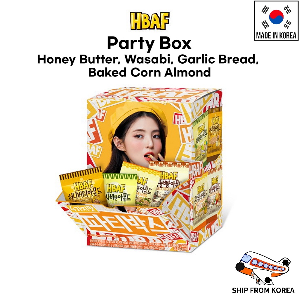 Everyday nuts Mixed nuts Gilim HBAF Seasoned Almond Party Box Snack Box 10g X 50ea / Honey ...