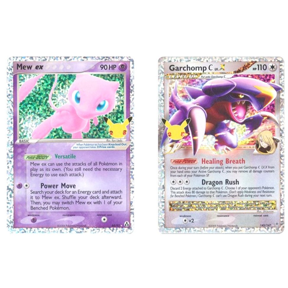 English Pokemon Card Mew ex - 88/92 /Garchomp C LV.X - 145/147 - Ultra ...