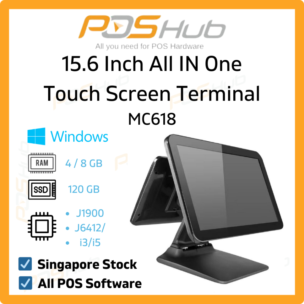 MC618 15.6" Touch Screen All In One Windows POS Terminal | Shopee Singapore