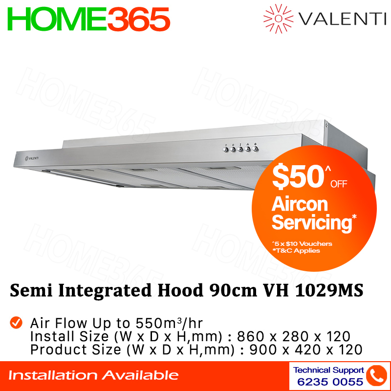 Valenti Semi-Integrated Hood 90cm VH 1029 MS | Shopee Singapore