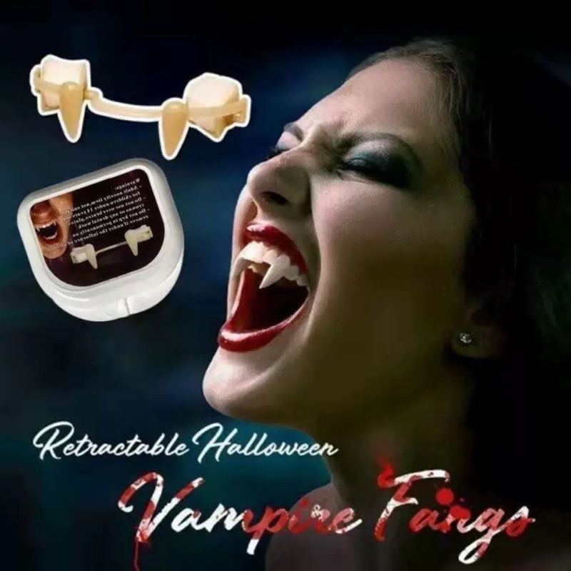 (🇸🇬SG shop) Retractable Halloween Vampire Fangs Horrifying Vampire ...