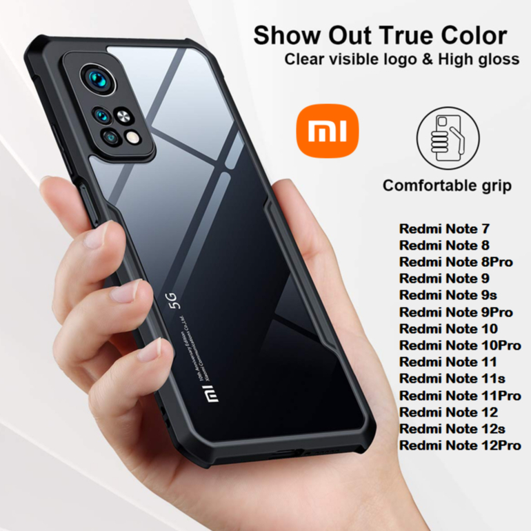 Xiaomi Redmi Back Cover Shockproof Clear Note 7 8 9 10 11 Pro Note9