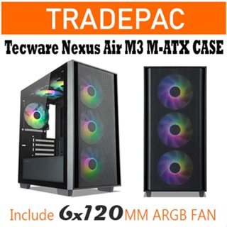 Tecware Nexus Air M3 MATX Case, w/ 6 x ARGB Fans (Black) | Shopee Singapore