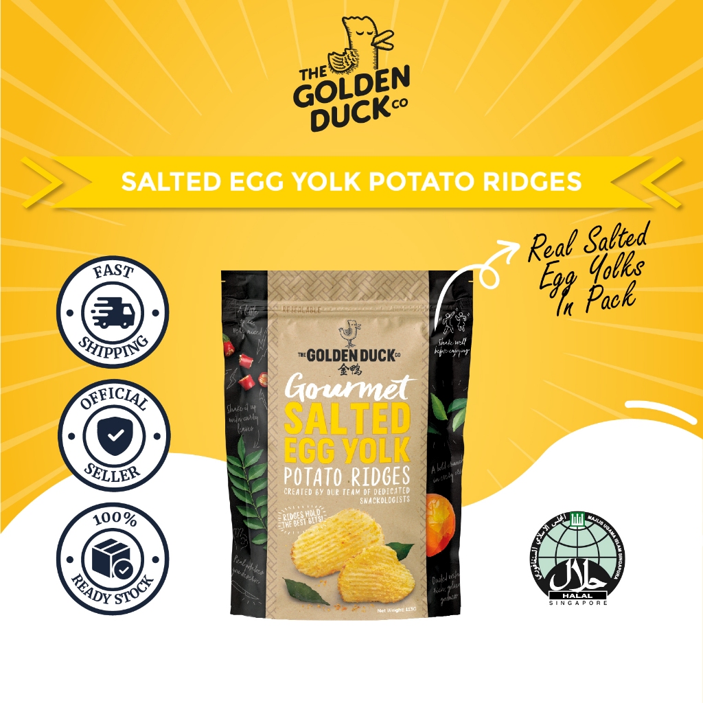 The Golden Duck Salted Egg Yolk Potato Ridges Potato Chips Snacks ...