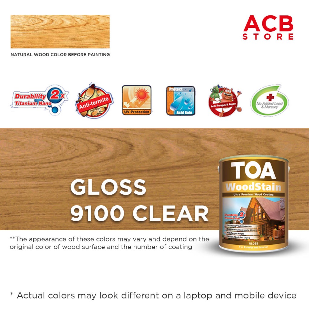 [SG STOCK] TOA Woodstain For Interior & Exterior 1 Litre | Shellac ...