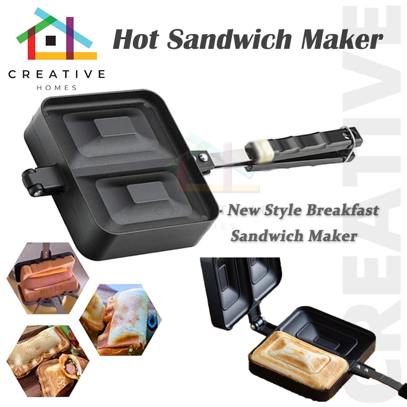 （SG Stock）Toaster maker Sandwich maker pan Sandwich toaster Hotdog ...