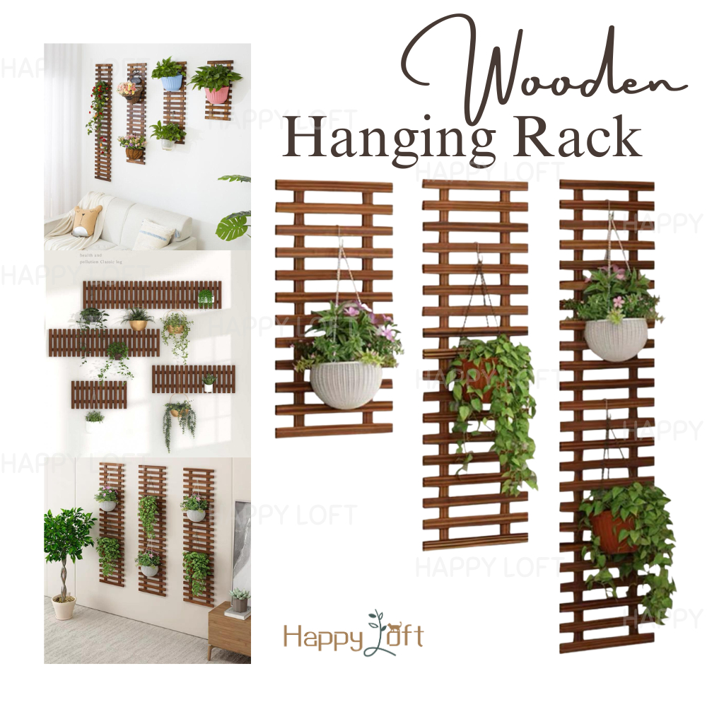 [SG SELLER] Wall Mounted Wooden Plant Frame Indoor Outdoor Wooden ...