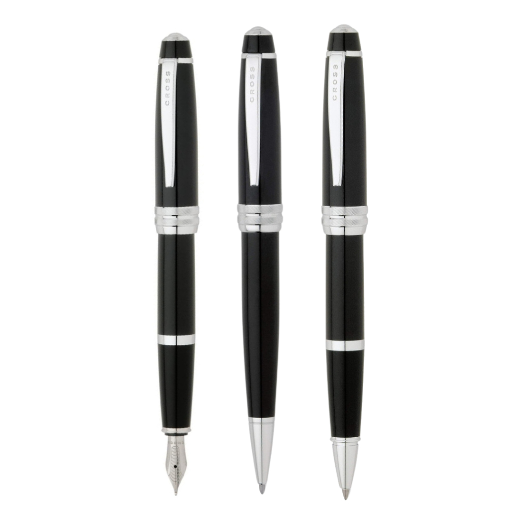Cross Bailey Ballpoint Pen, Rollerball Pen and Fountain Pen - Black ...
