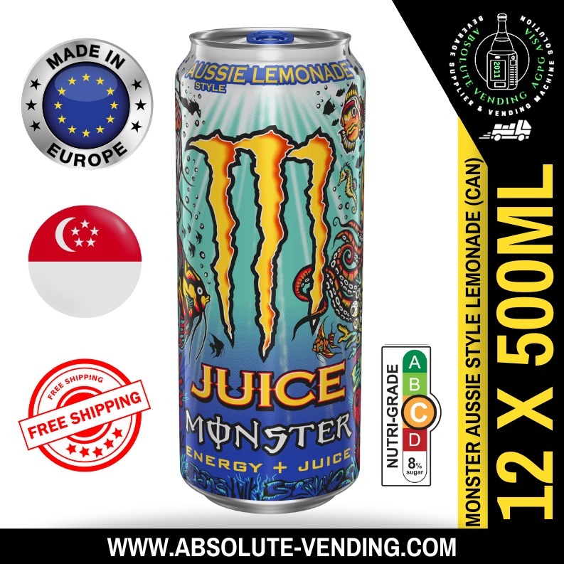 MONSTER ENERGY AUSSIE LEMONADE 500ML X 12 (CAN) | Shopee Singapore