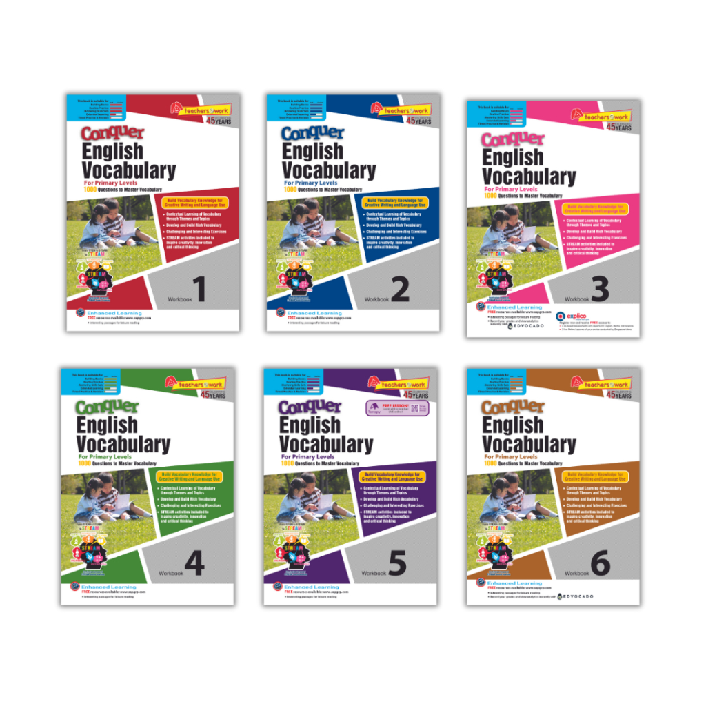 Conquer English Vocabulary Workbook 1-6 | Skill-based | Primary School ...