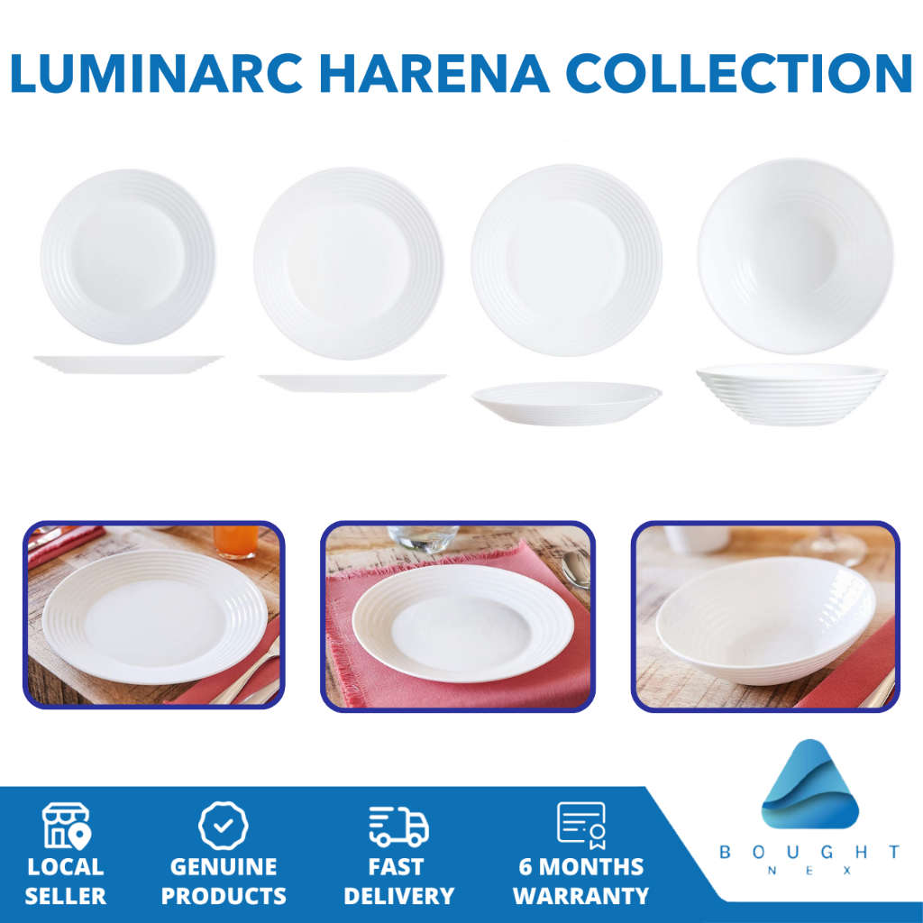Luminarc Harena Collection Plate Bowl Dinner Dessert Soup Noodle Rice ...