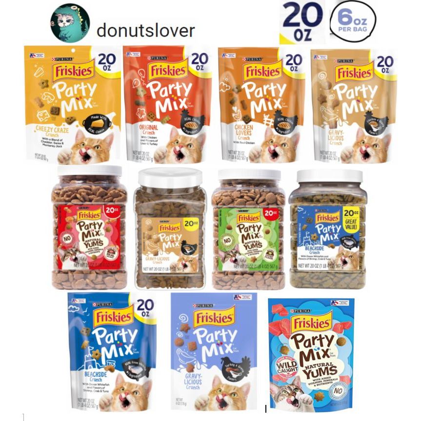 Purina Friskies Party Mix Cat Treats 20 oz/ 6oz. | Shopee Singapore