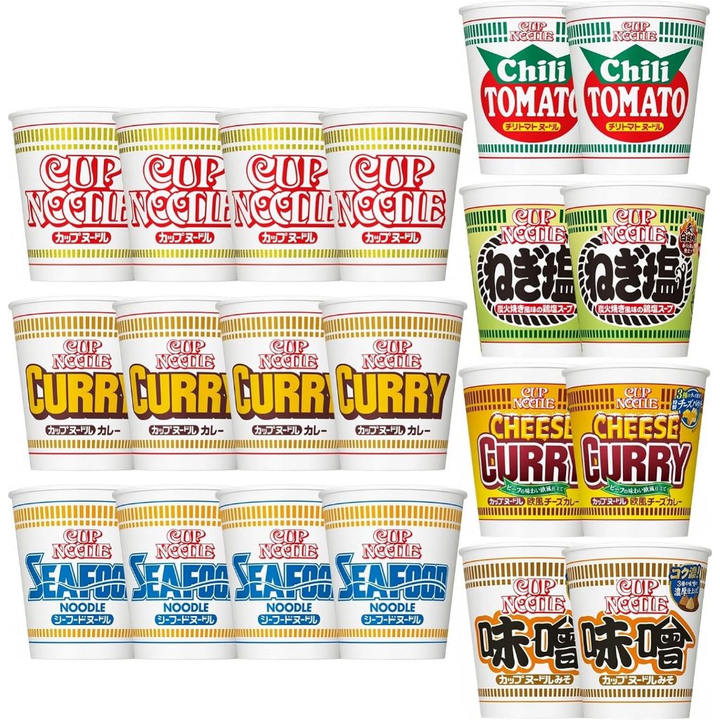 Nissin Food Cup Noodle Series 7 types of assortment (7 types of regular ...