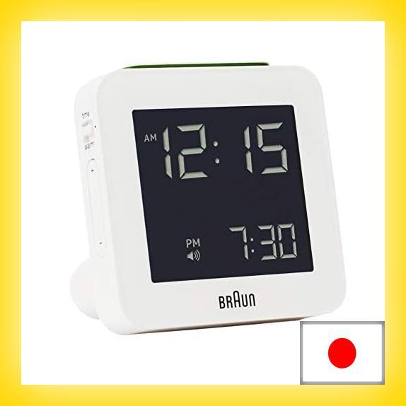 BRAUN Clock Display Clock Digital Alarm Clock BNC009WH White White ...