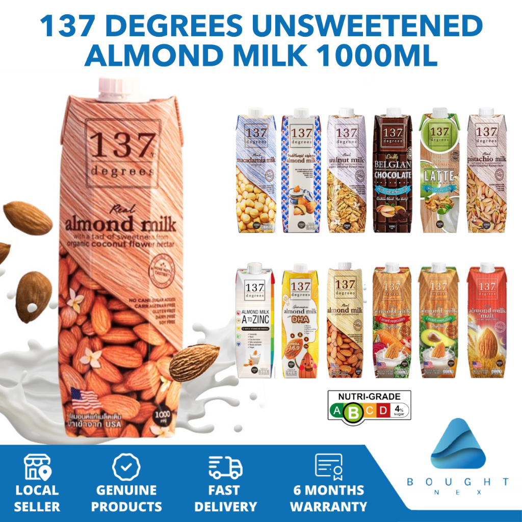 137 Degrees (Unsweetened Almond/Walnut/Pistachio Milk) - Halal, Keto ...