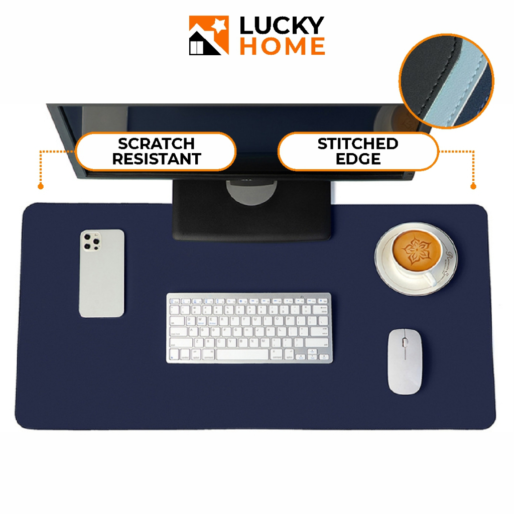 🇸🇬Lucky Home🔥Waterproof Leather Desk Mouse Pad - Large Desktop Table ...