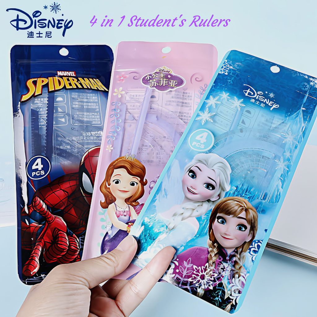 Disney Transparent Ruler Tools 4 In 1 Acrylic Angle Ruler Protractor ...