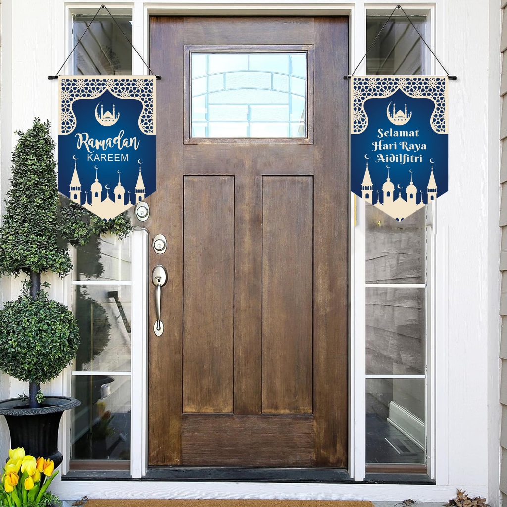 EID Mubarak Selamat Hari Raya Ramdan Kareem Haning Door Sign Ramadan ...