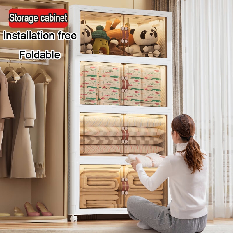 【SG STOCK】Folding storage cabinet | Non installation multi-layer ...