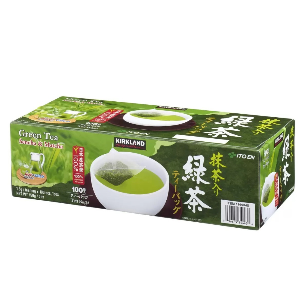 Kirkland Signature Green Tea Bag 100 pack | Shopee Singapore