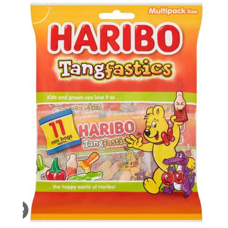 Haribo Tangfastics Gummy Candy (fizzy cola bottles, sour cherries ... Haribo Tangfastics Gummy Candy (fizzy cola bottles, sour cherries ...