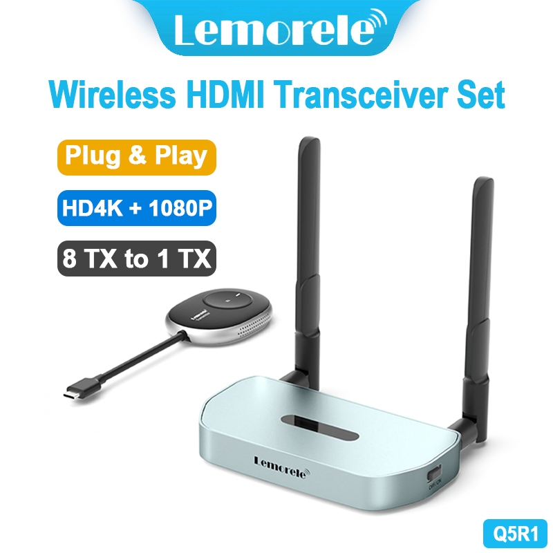 Lemorele HDMI Wireless Transmitter and Receiver Wireless HDMI Extender ...