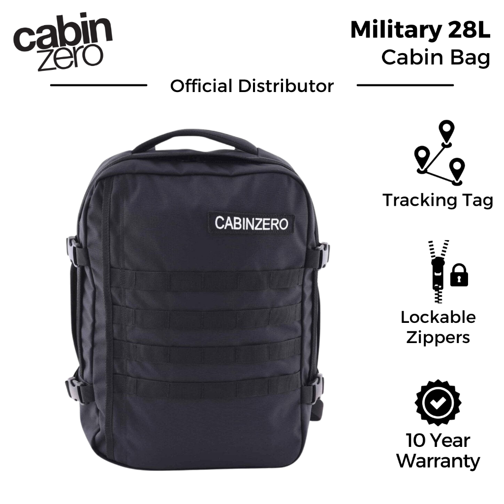 Cabinzero Military 28L Cabin Bag With Luggage Trackers | Shopee Singapore